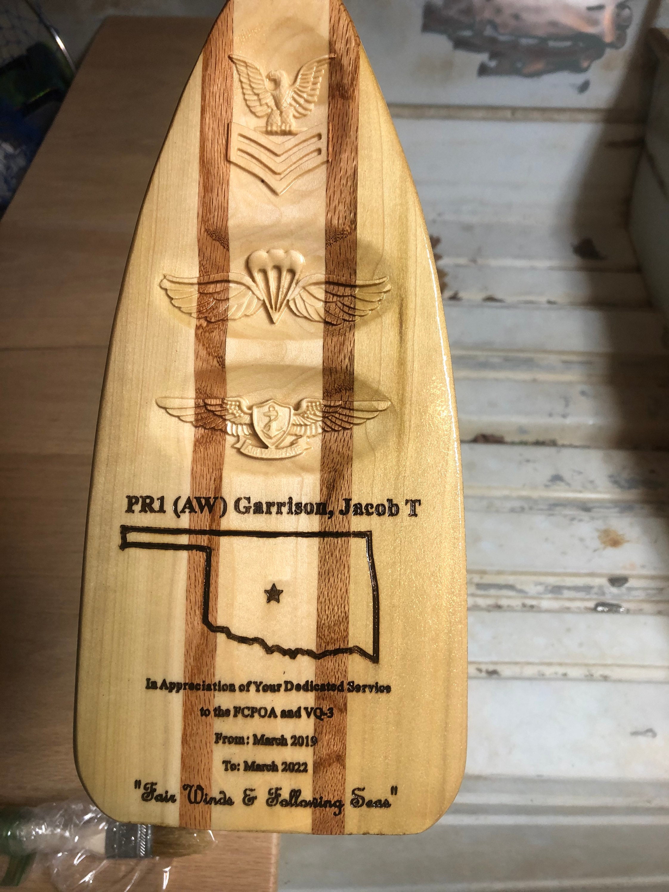 Military Ceremonial Paddle With Paracord Wrapping Specialized ...