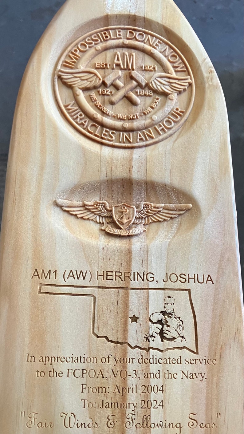 Military Ceremonial Paddle With Paracord Wrapping Specialized ...