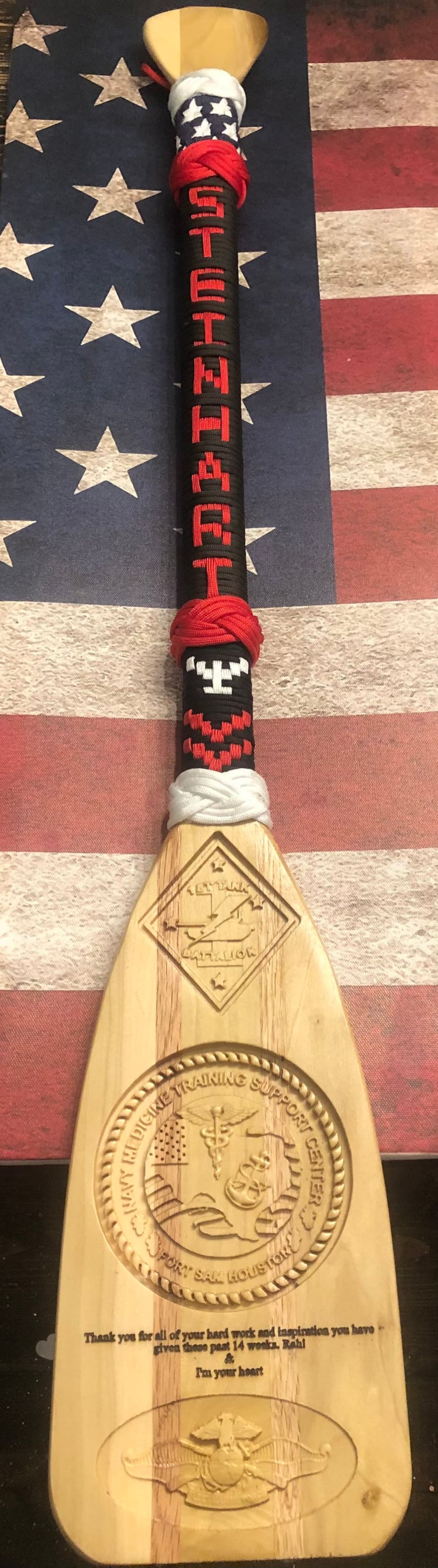 Military Ceremonial Paddle With Paracord Wrapping - Etsy