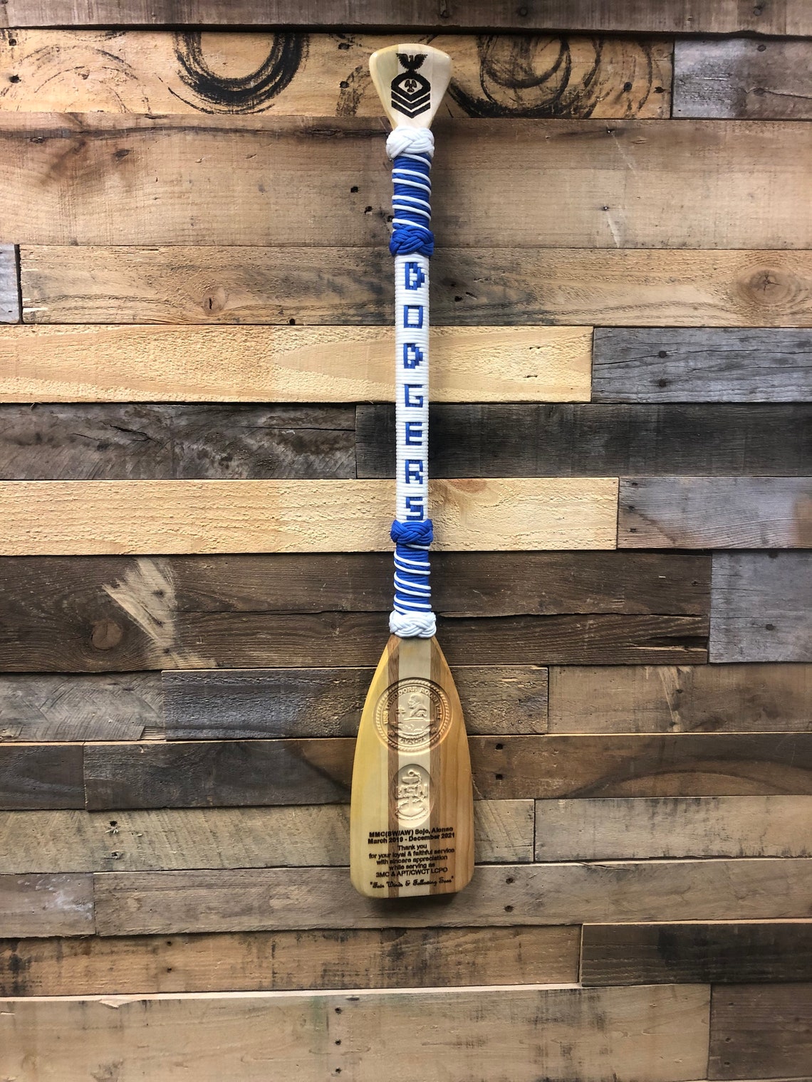 Military Ceremonial Paddle With Paracord Wrapping - Etsy