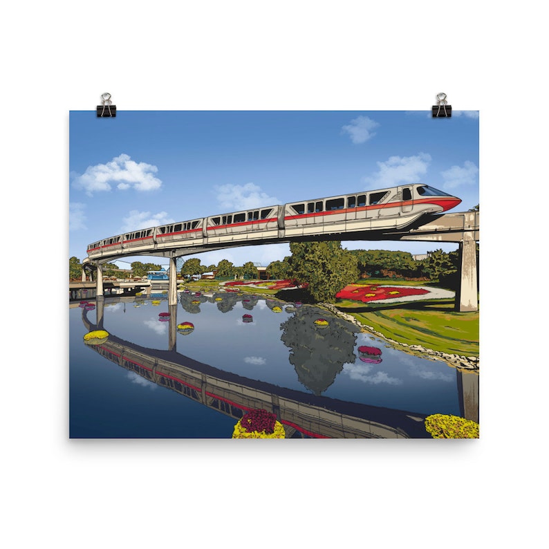 EPCOT Monorail Poster Disney World's Monorail Print - Etsy