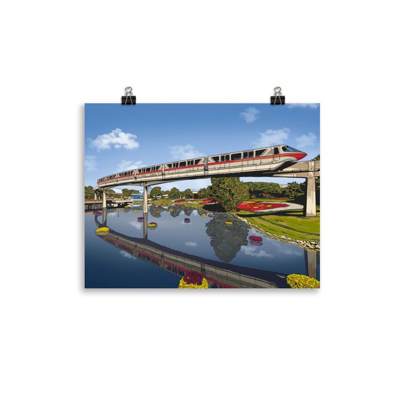 EPCOT Monorail Poster Disney World's Monorail Print - Etsy