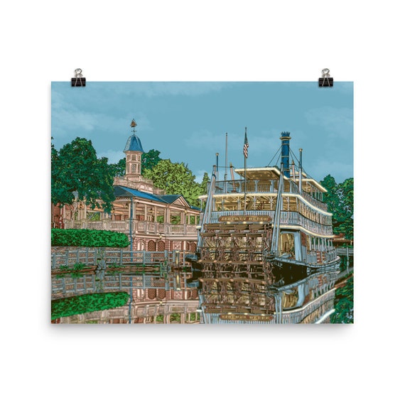 Liberty Square Riverboat Poster Liberty Belle Disney - Etsy