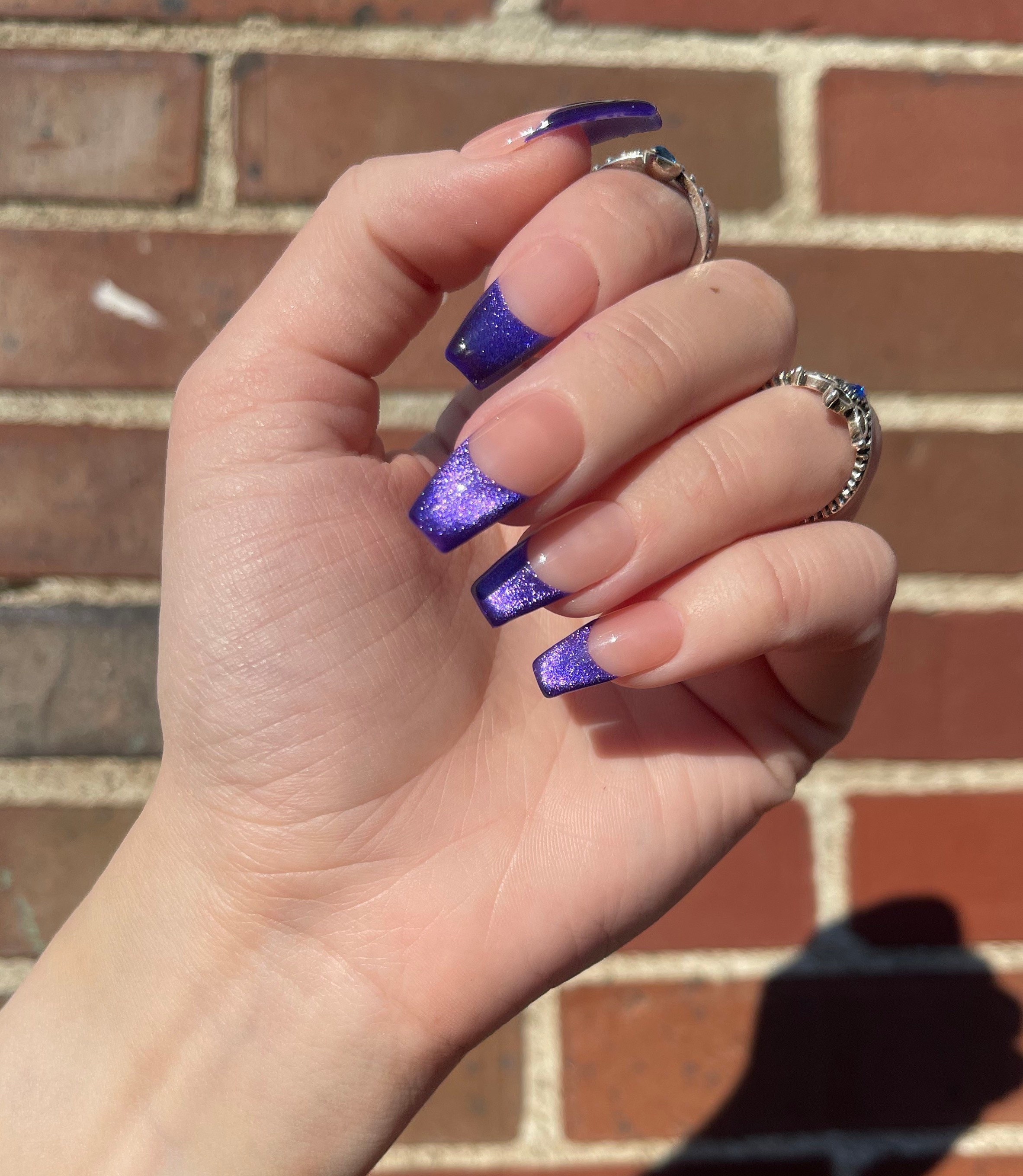 MYSTERY Violet Velvet French Tip Press on Nails Witchy - Etsy