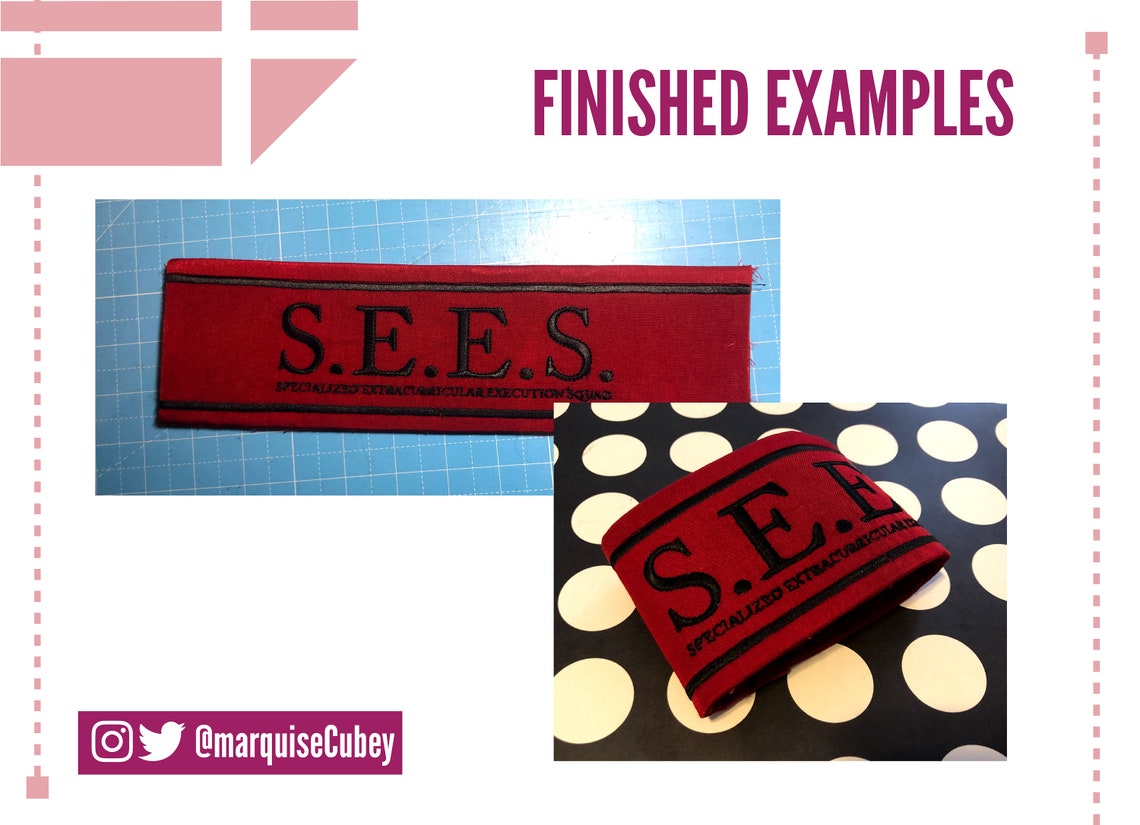 Persona 3 SEES Armband Cosplay: Embroidery & SVG Vector Files (digital ...