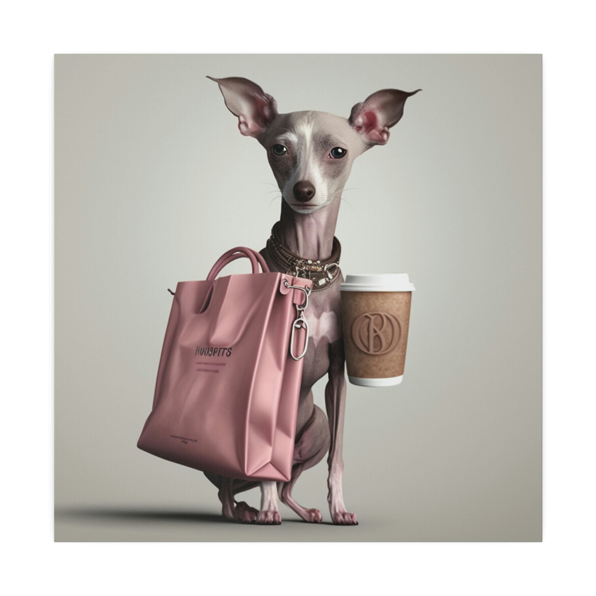 Italian Greyhound Digital Art - Matte Canvas, Stretched, 0.75", Iggy ...