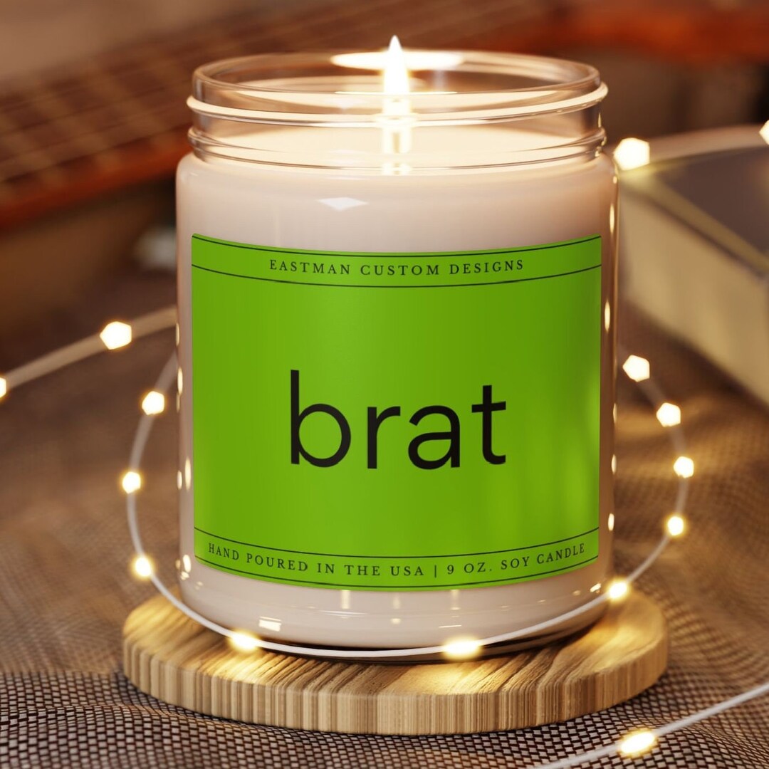 BRAT Genre 100% Eco-friendly 9oz Soy Candle, Brat Green Candle Gift ...