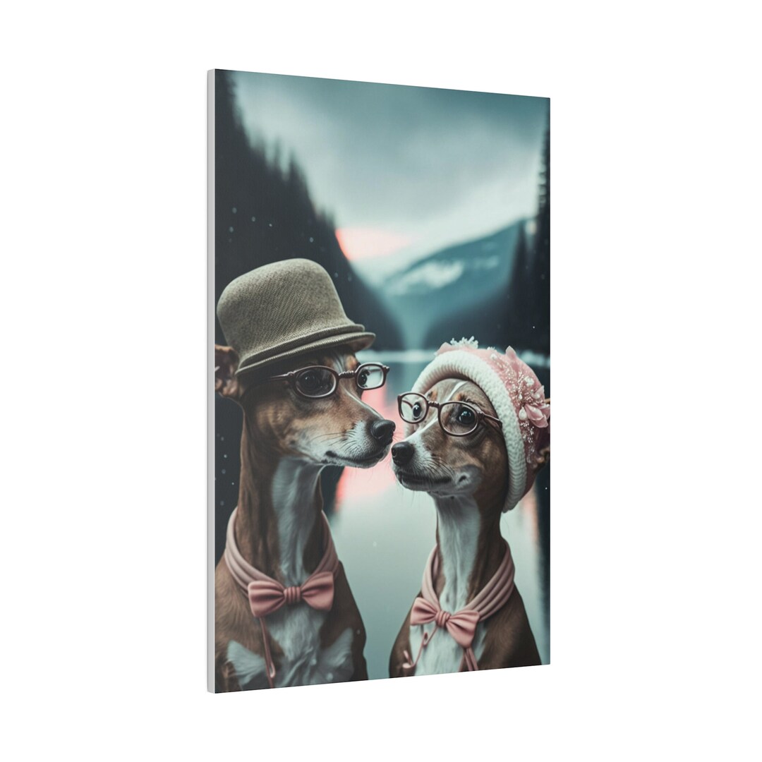 Italian Greyhound Wedding Digital Art - Matte Canvas, Stretched, 0.75 ...