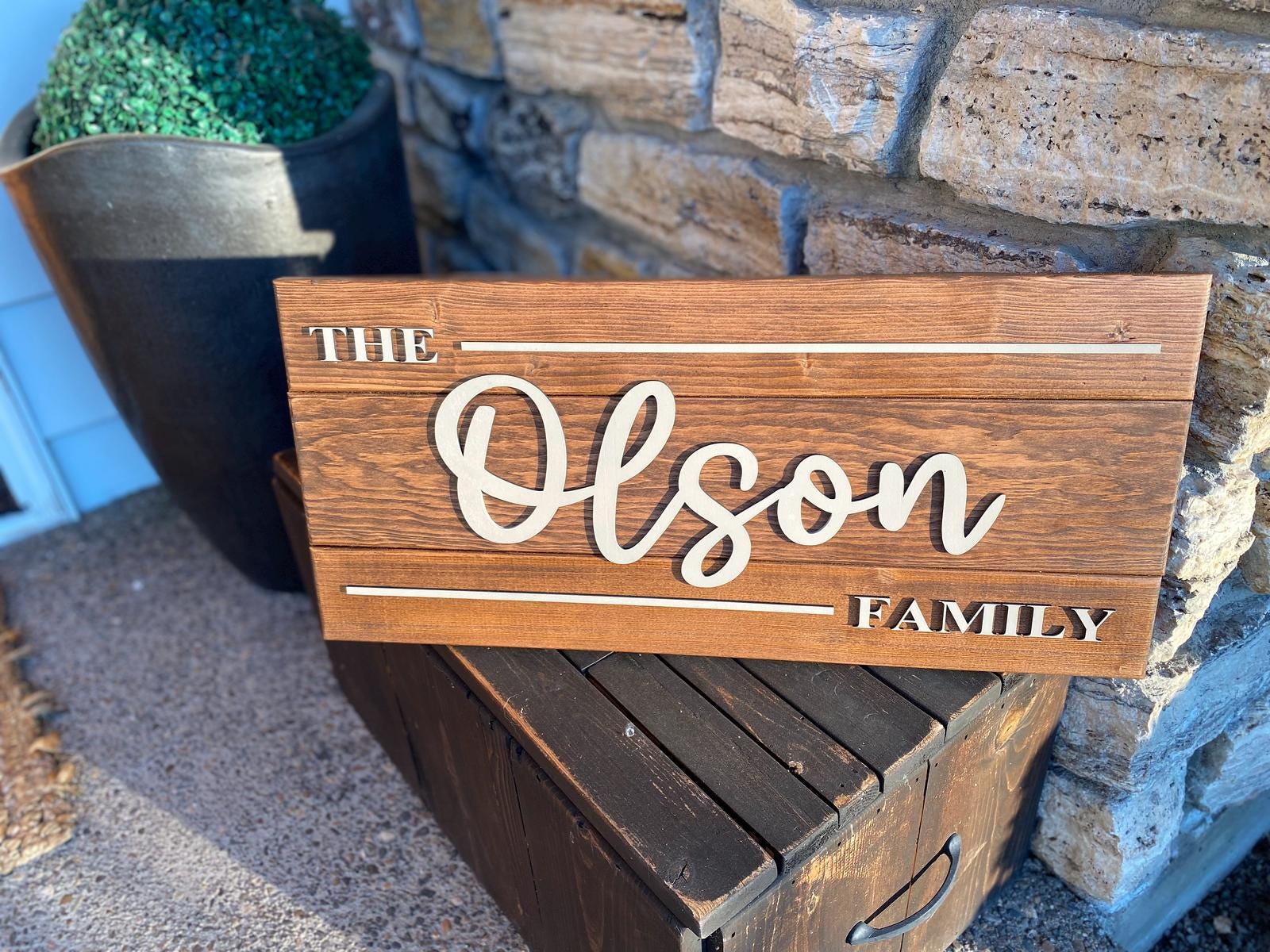 Handmade Personalized Reclaimed Wood Last Name Sign, Family Name Pallet ...