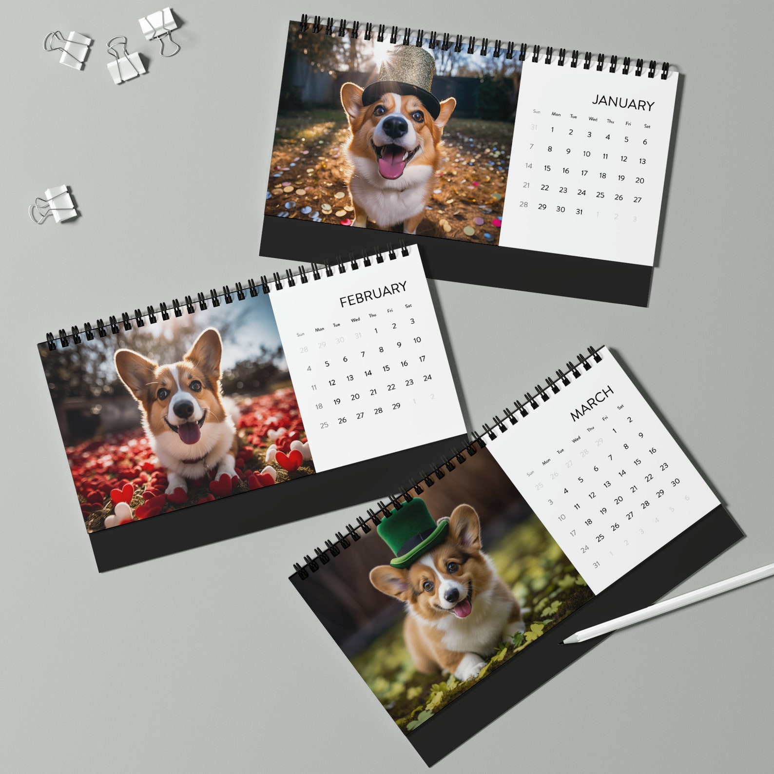 2024 Welsh Corgi Desk Calendar Gift, Corgi Mom Gift, Corgi Dad Gift ...