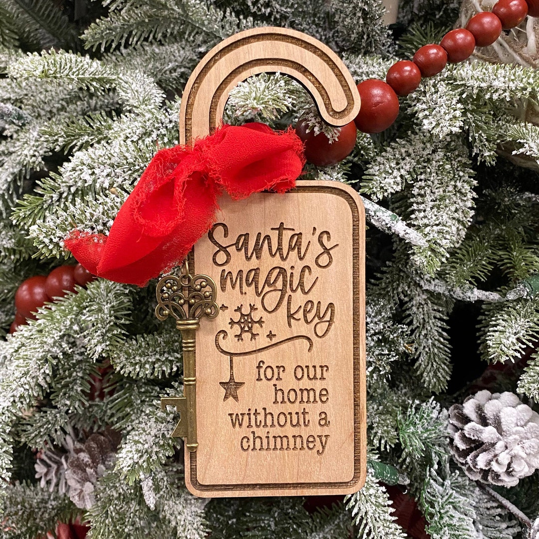 Santa Key Door Hanger, Christmas Key Door Hanger, Santa's Magic Real ...