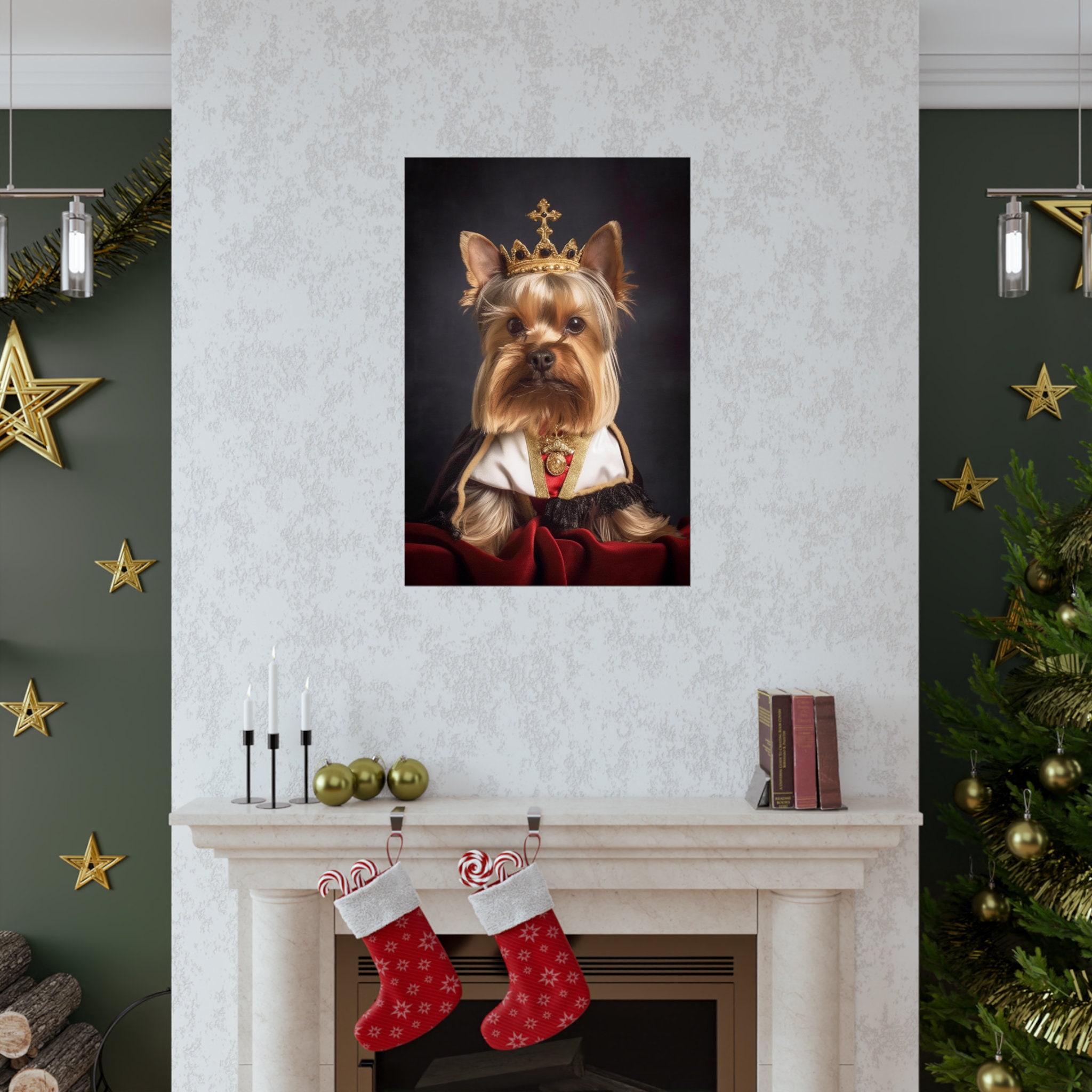 Yorkie Royal Portrait Premium Matte Vertical AI Poster, Pet Portrait ...