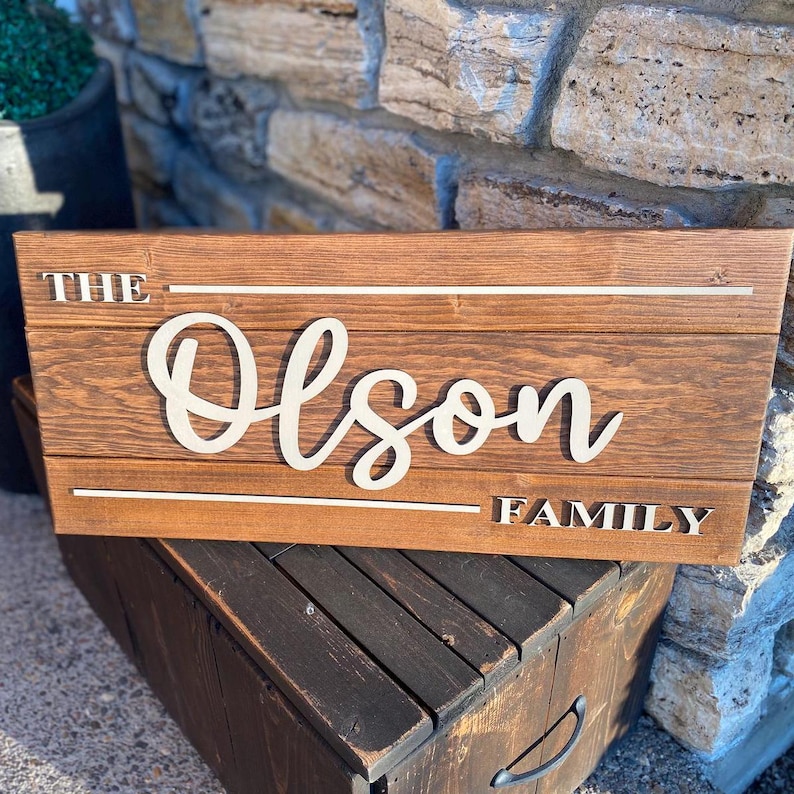 Handmade Personalized Reclaimed Wood Last Name Sign, Family Name Pallet ...