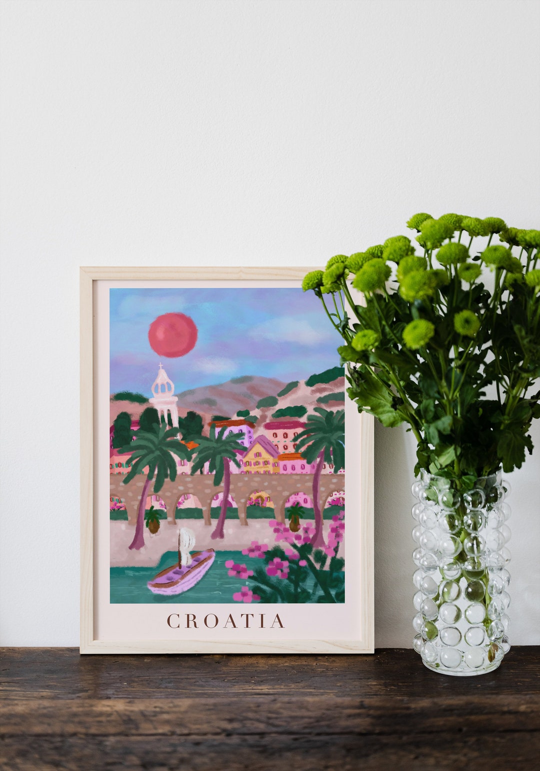 Croatia Hvar Print, Croatia Travel Poster, Croatia Wall Art, Split ...