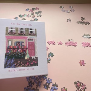 Cosy Bookshop Puzzle – 500 Piece Jigsaw, Floral Bookstore Scene ...