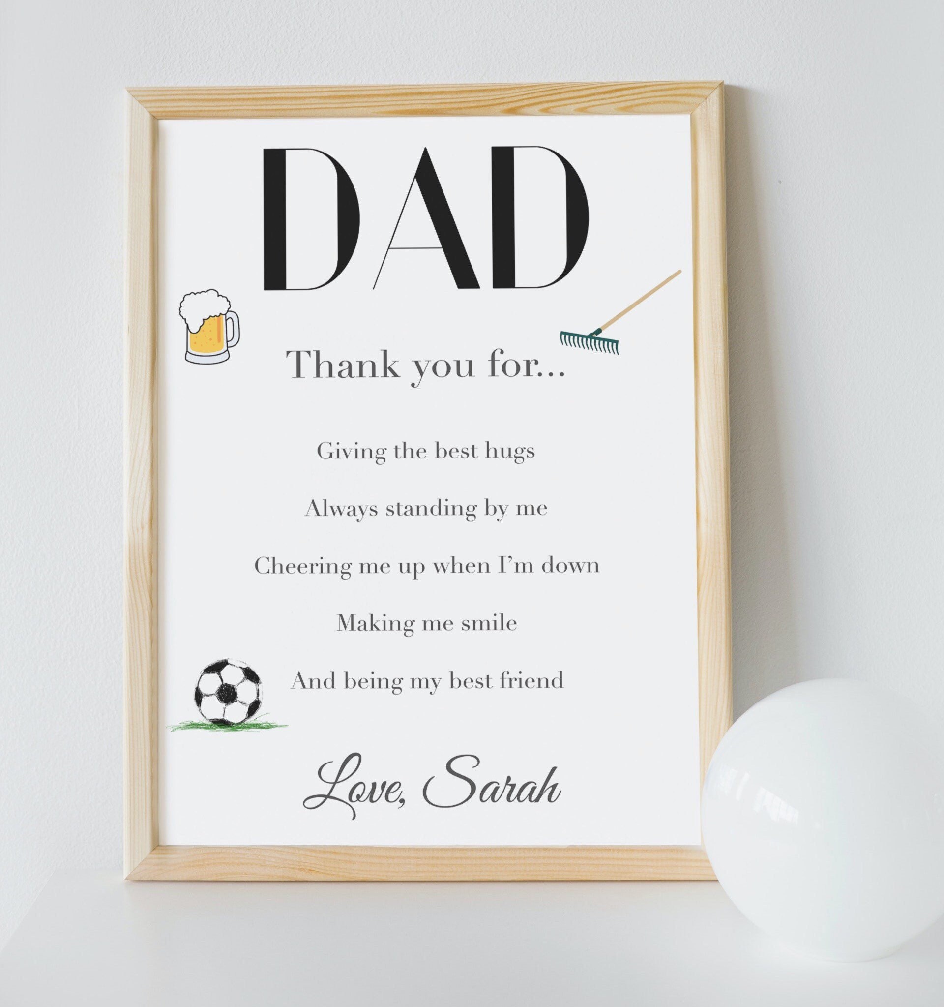 All About My Dad Printable Fathers Day Gift From Kids