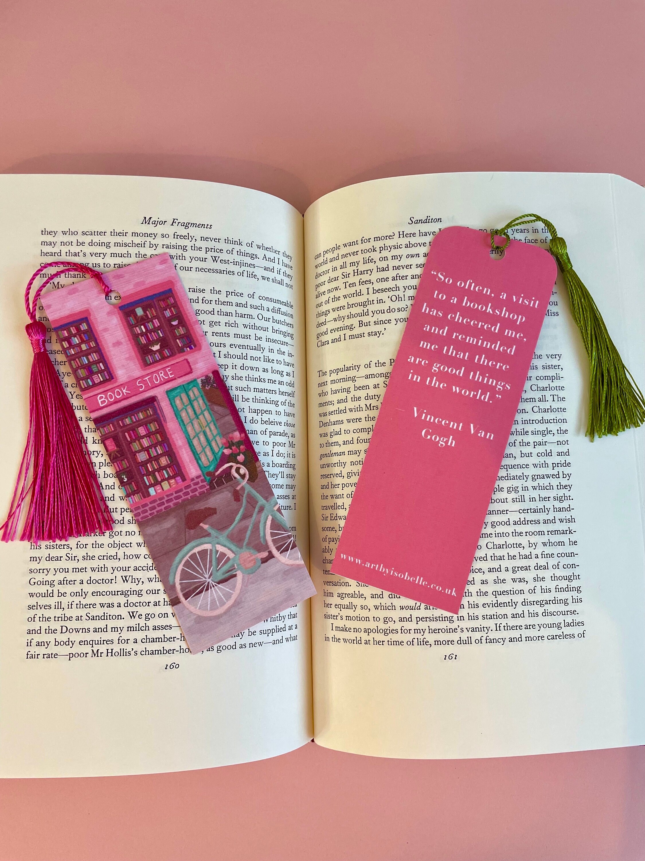 Custom Bookshop Bookmark: Illustrated Book Lover Gift - Etsy