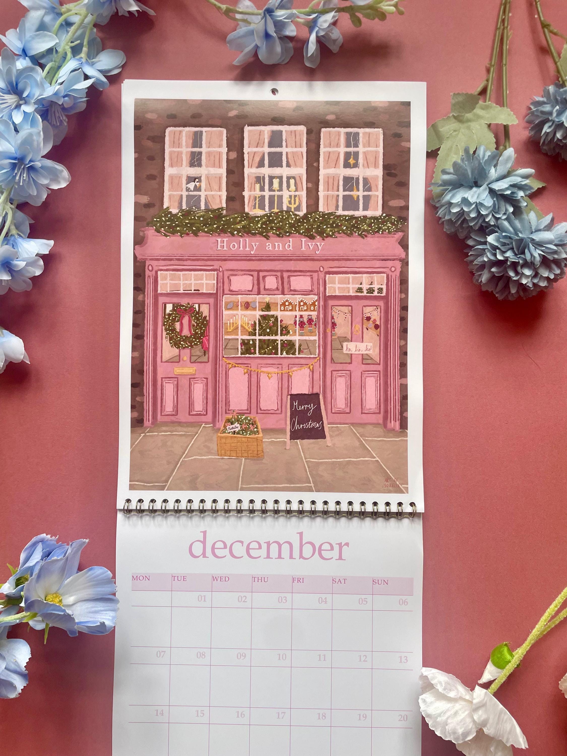 2026 Calendar: Pink Whimsical Wall Calendar - Etsy