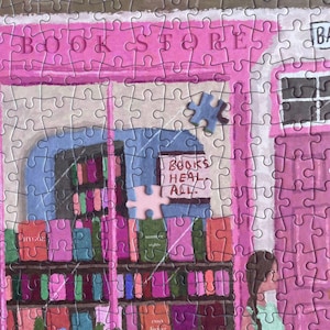 Cosy Bookshop Puzzle – 500 Piece Jigsaw, Floral Bookstore Scene ...