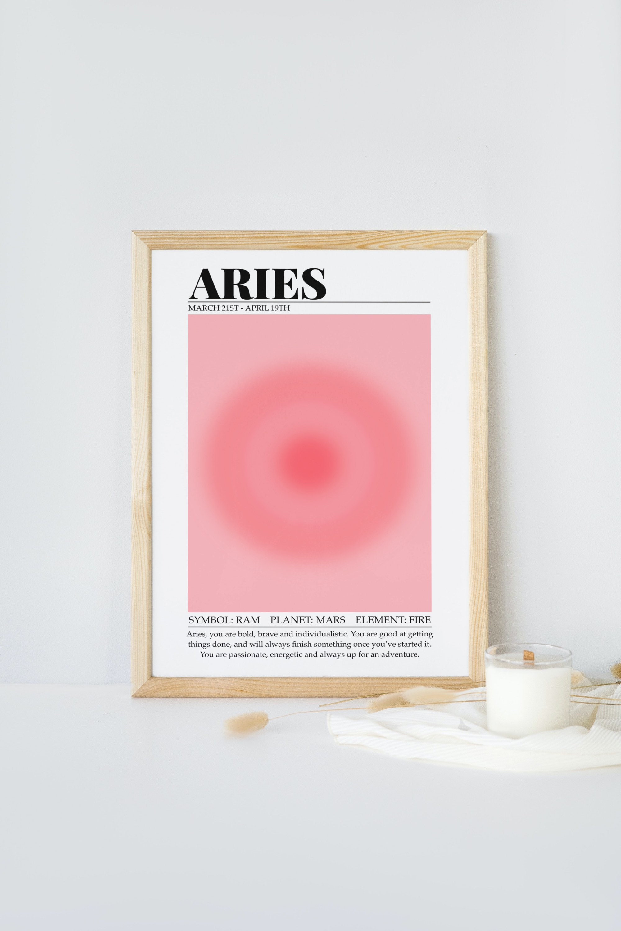 Aries Symbol Pink