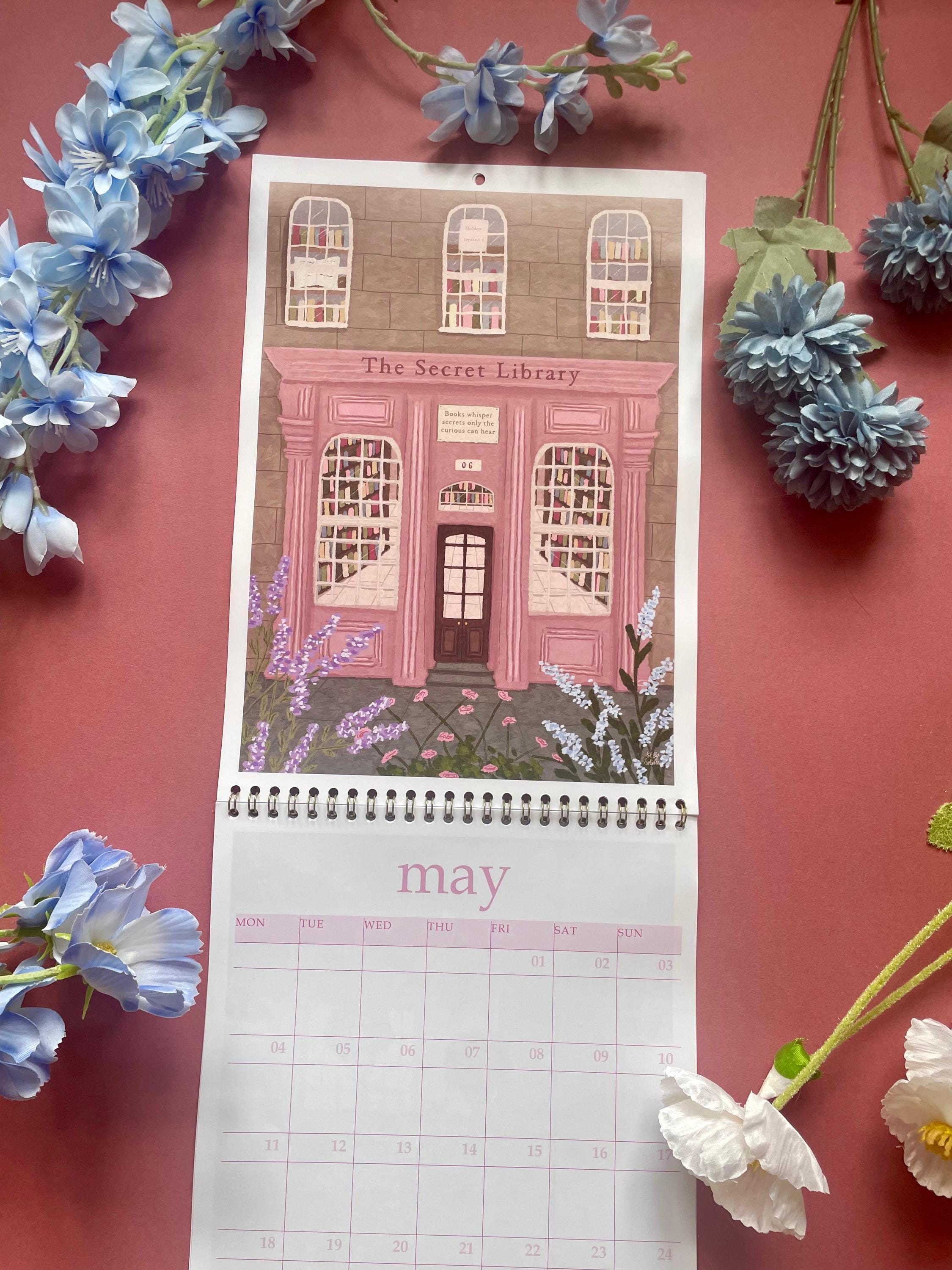 2026 Calendar: Pink Whimsical Wall Calendar - Etsy