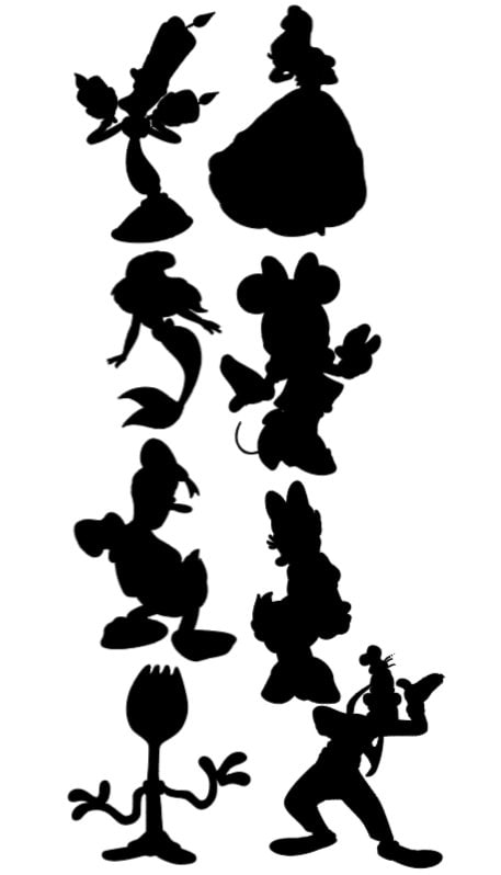 Character Silhouette Decalsdisney Character Decals Universal - Etsy