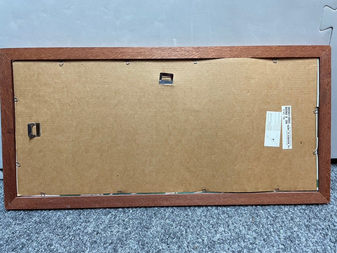 Tenugui in the Frame "lotus Pond" Made in Japan 49.5*24*1.5 Cm G-1184 ...