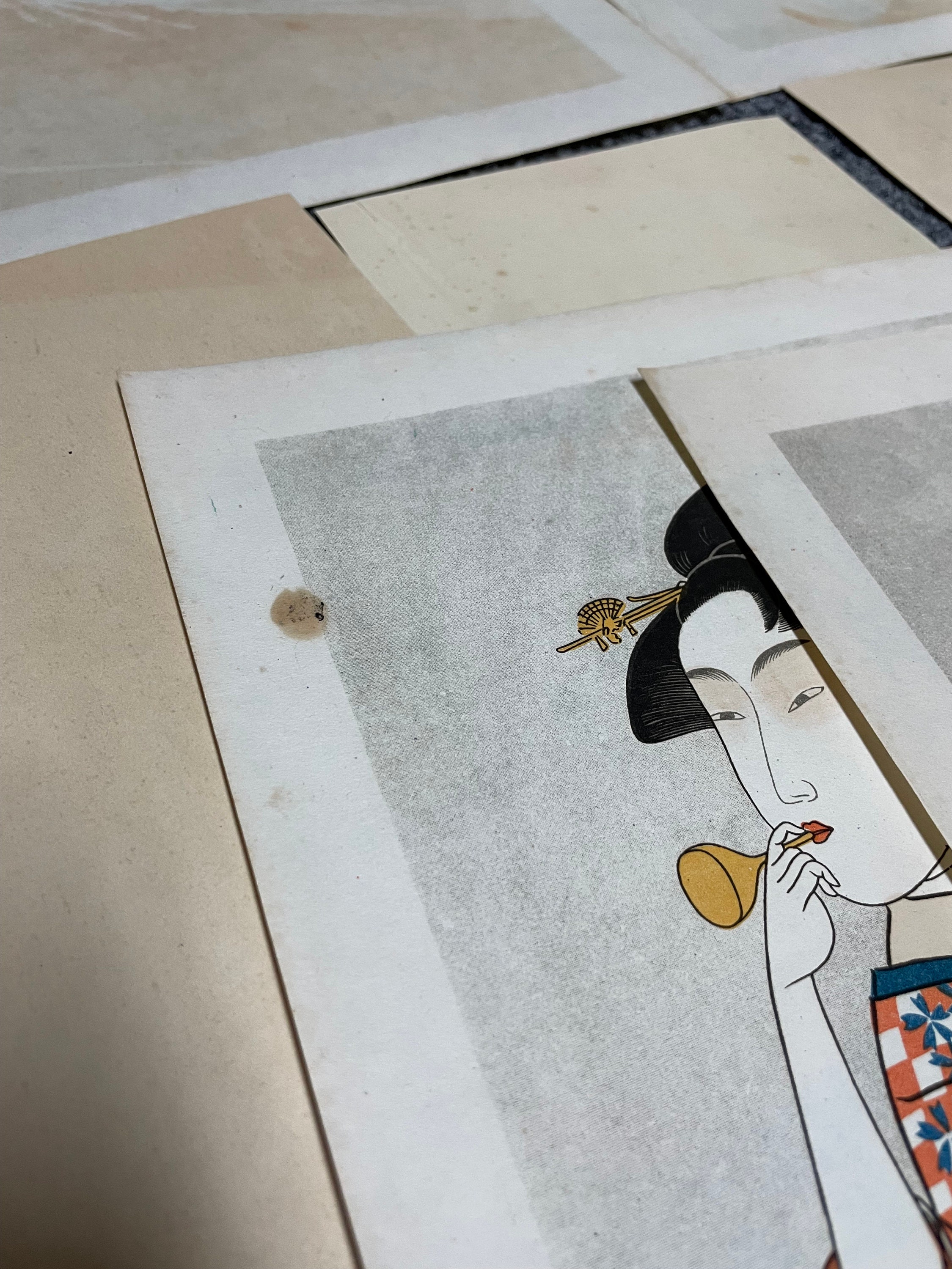 Famous Ukiyo-e Set 4/8 by Modern Printing 8 Sheets L30.2*21.4 Cm P-1147 ...
