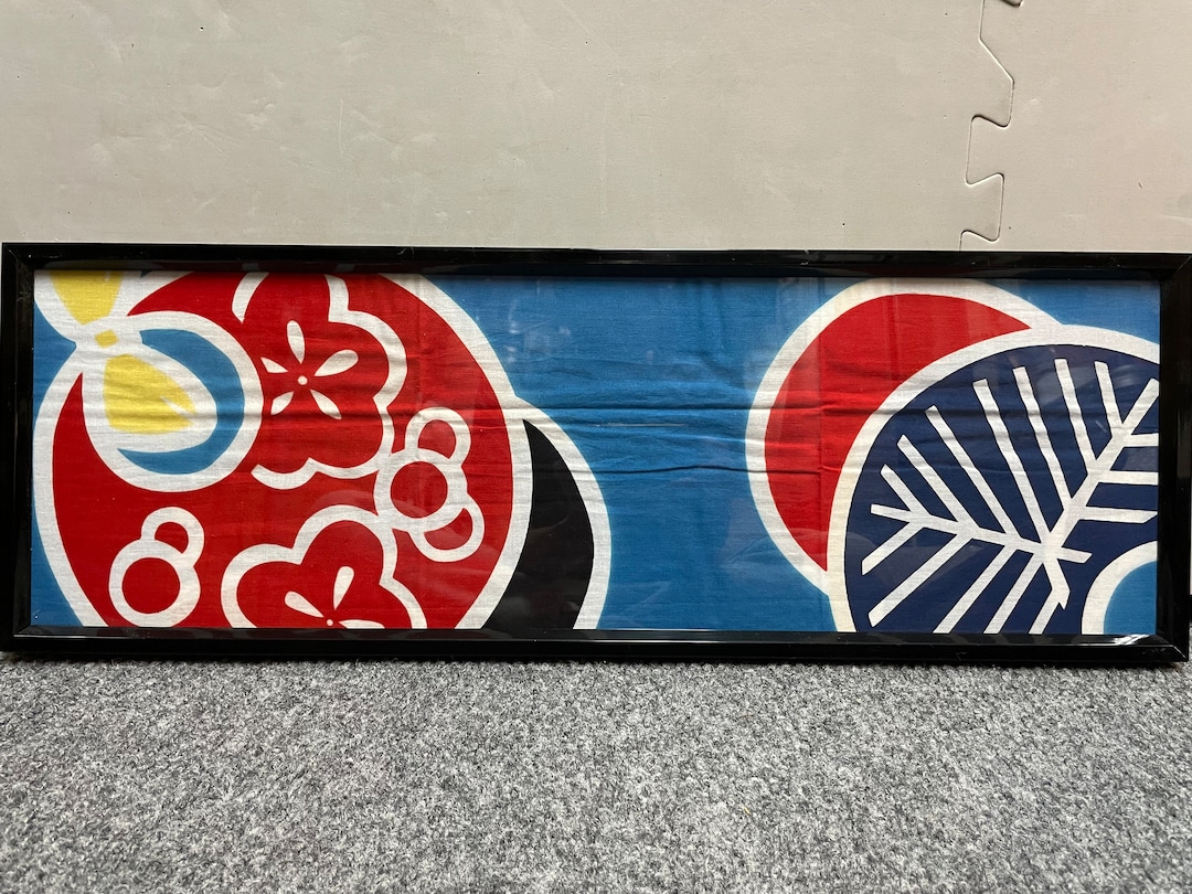 Tenugui in the Frame "temari" Made in Japan 61.7*21.2*2 Cm G-1133 - Etsy