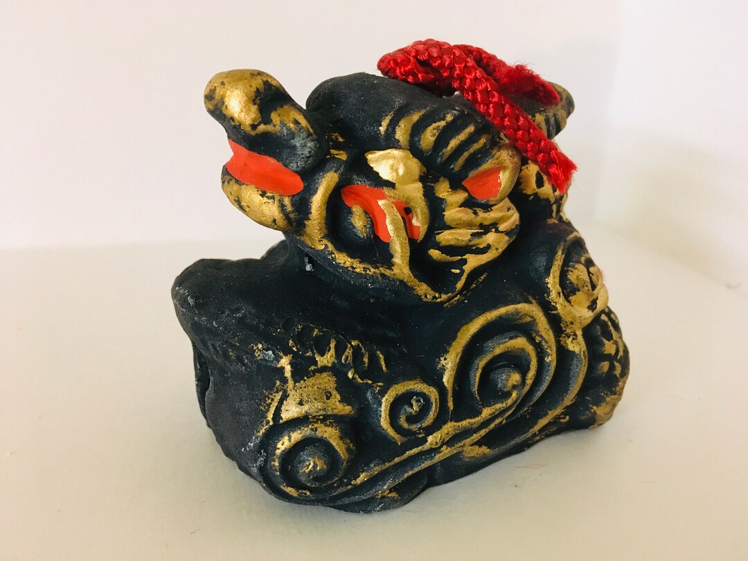 Japanese Folkcrafts Mingeihin "unryu Dragon(ceramic Bell)” 7.0*9.0*8.0 ...