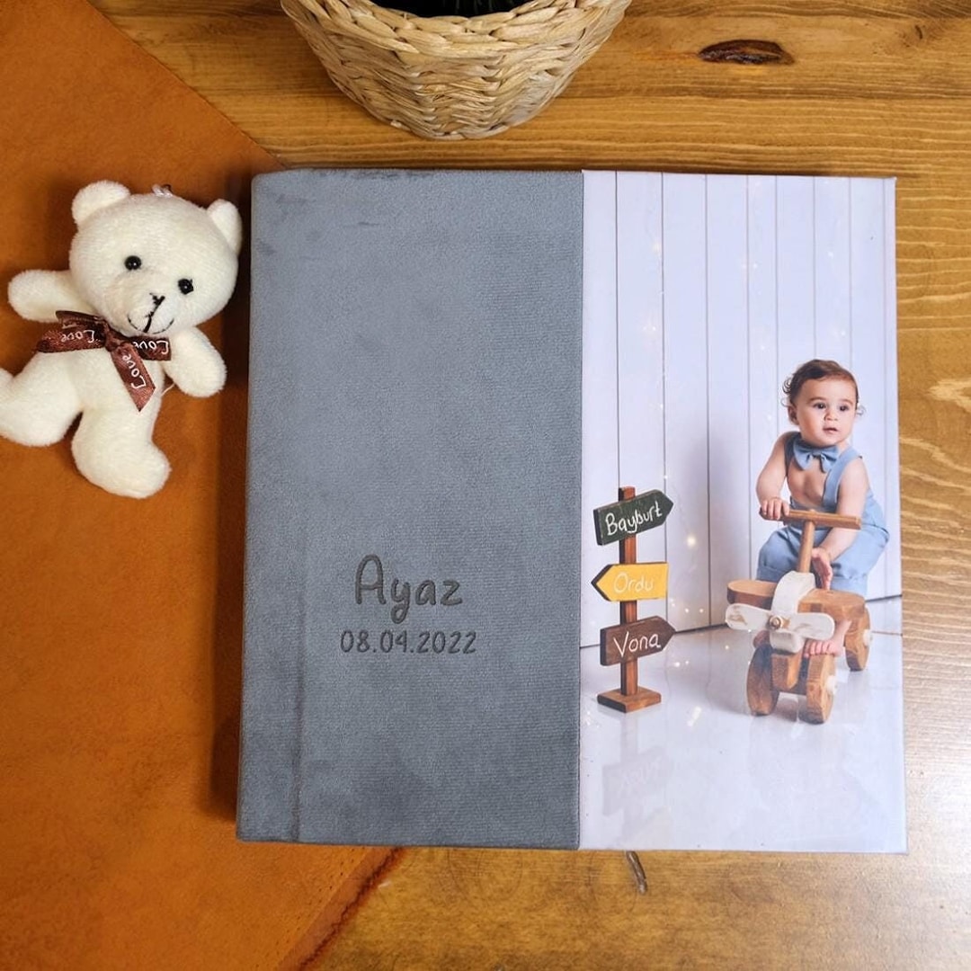 Personalized Baby Photo Album, Custom Kids Photo Album, First Year ...