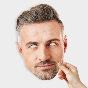 Personalized Photo Face Mask, Custom Printed Cartboard, Ready to Wear ...