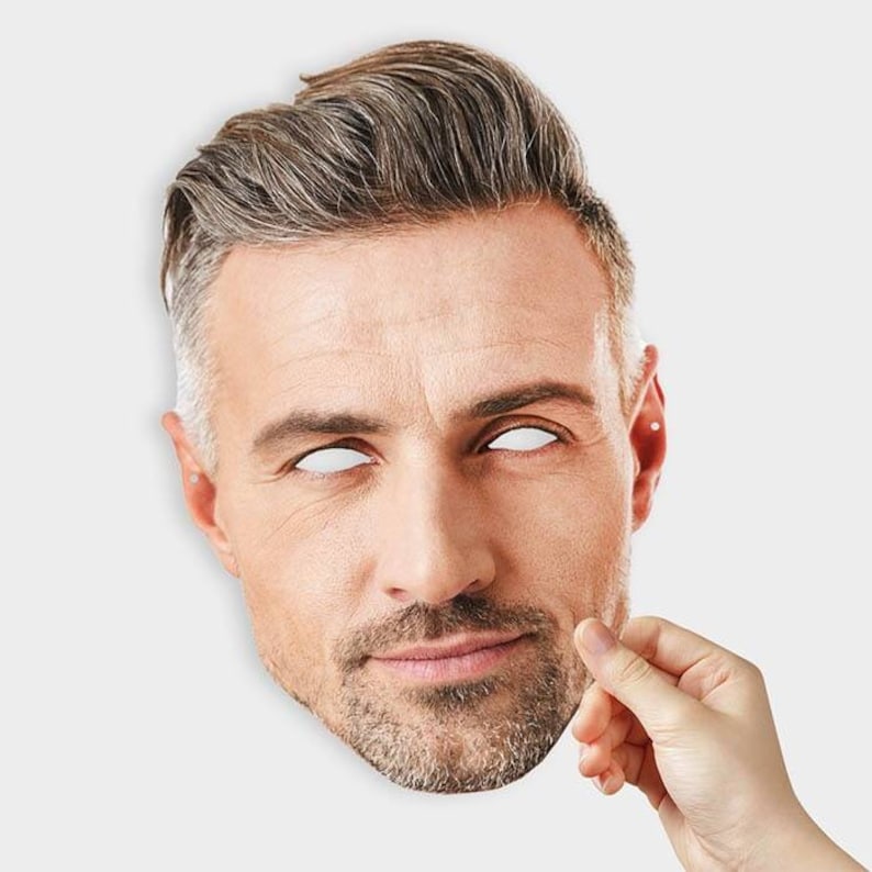 Personalized Photo Face Mask Custom Printed Cartboard - Etsy