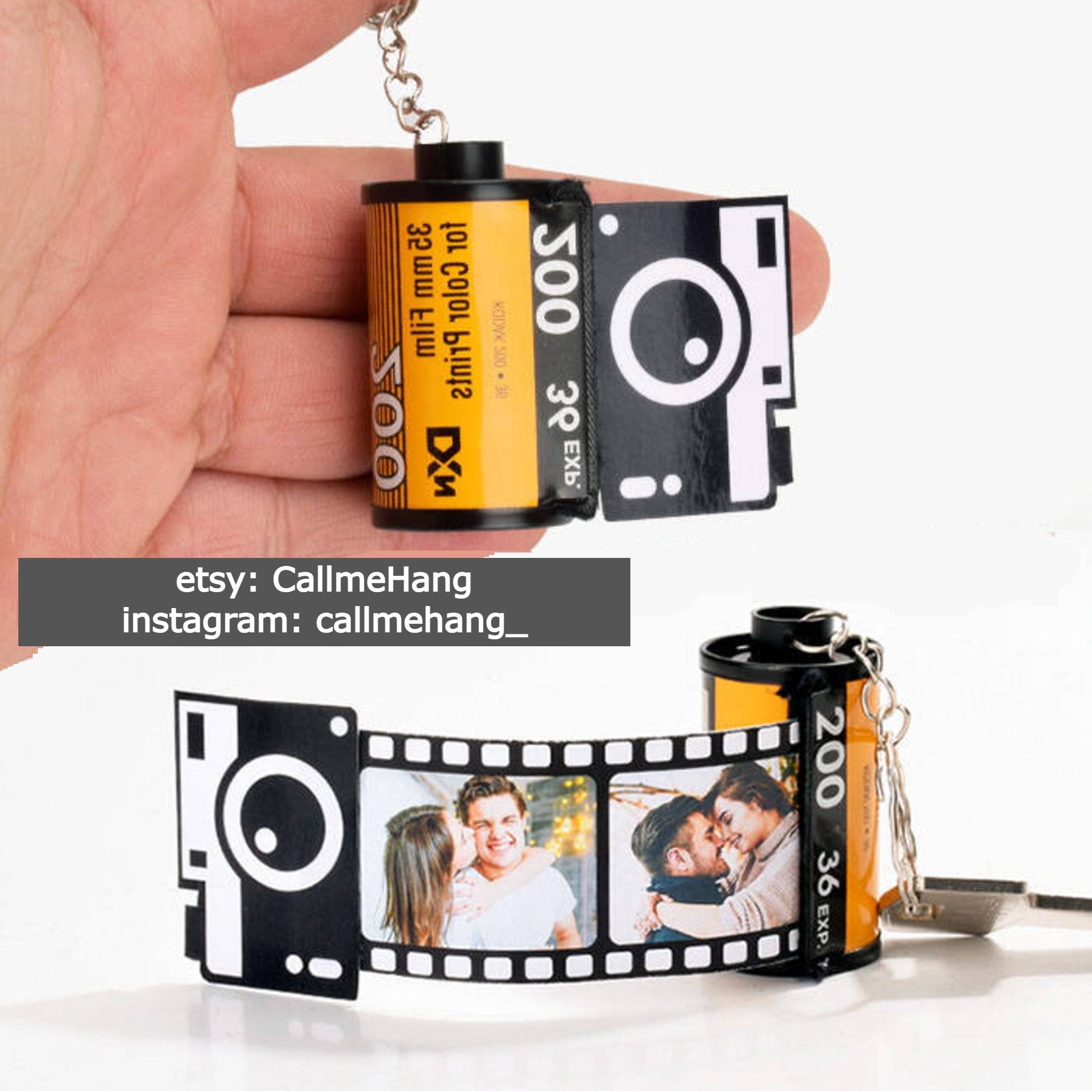 Personalized Film Roll Keychain Custom Photo Album Camera - Etsy
