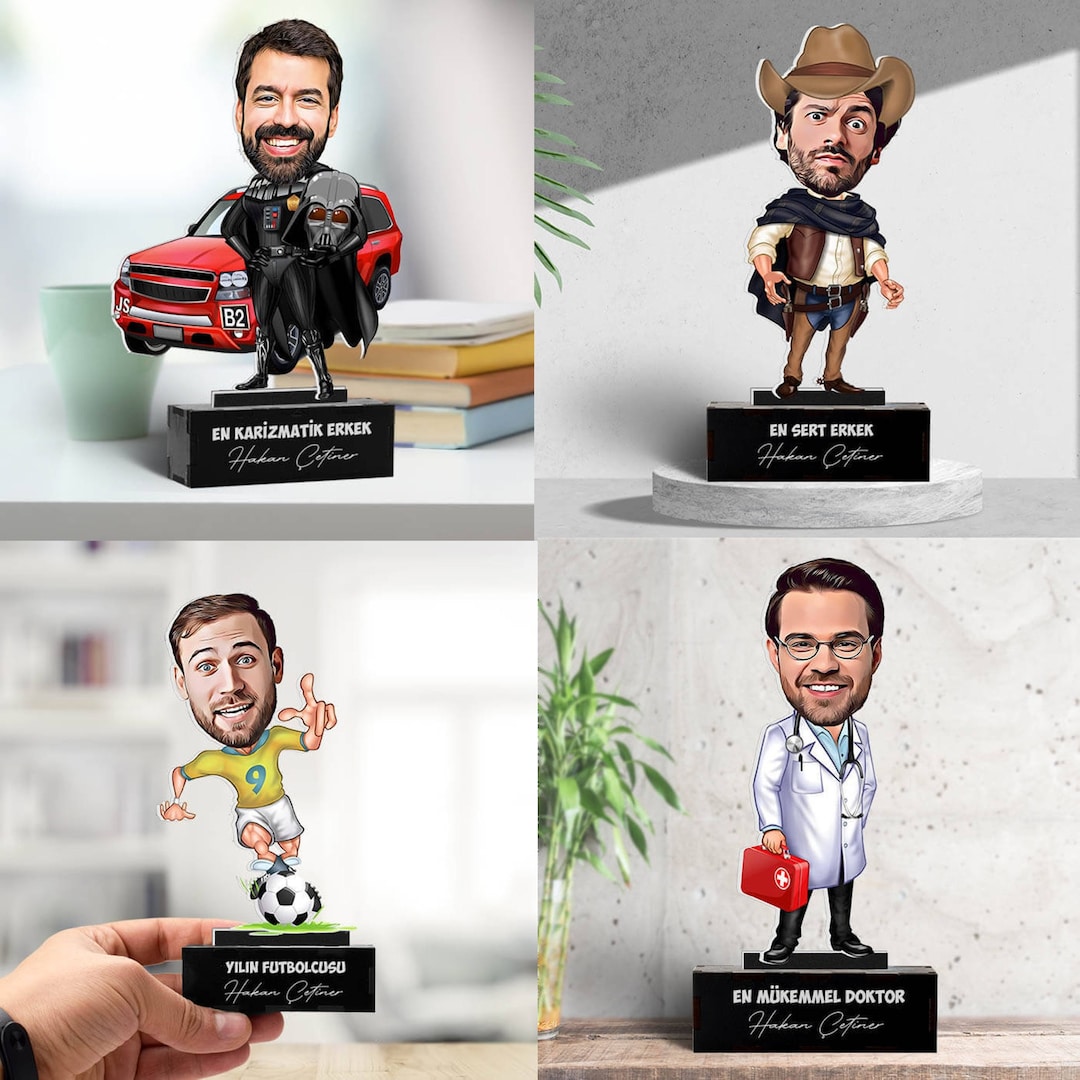 Custom Cartoon Portrait, Personalized Caricature Photo, Personalized ...