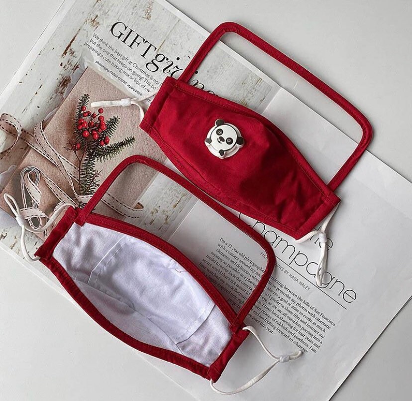 Kids Face Mask 3 Layer with Filters Air Valve For Easy | Etsy