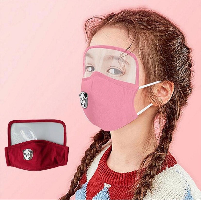 Kids Face Mask 3 Layer with Filters Air Valve For Easy | Etsy