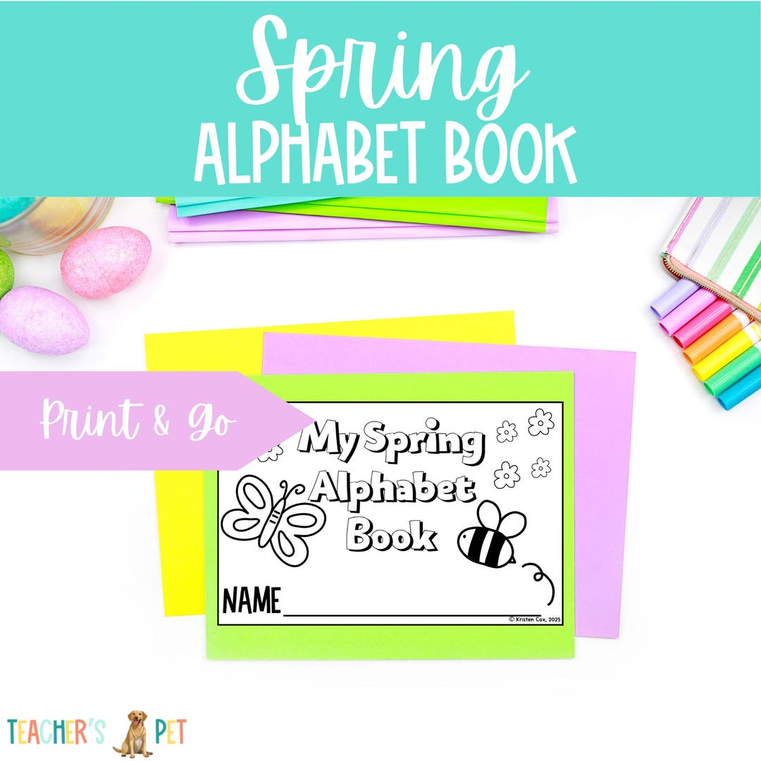 Spring Alphabet Book - No Prep Activity - Seasonal Craft - Abc's - Etsy