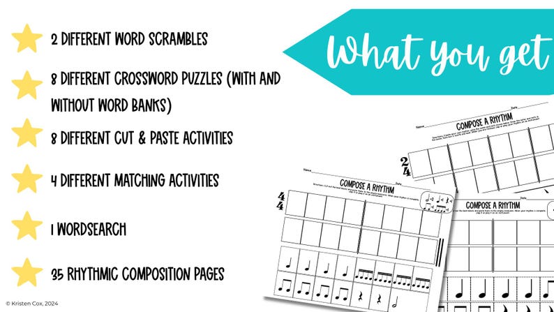 Elementary Music-rhythm Worksheets-print & Go Sub Plans-centers ...