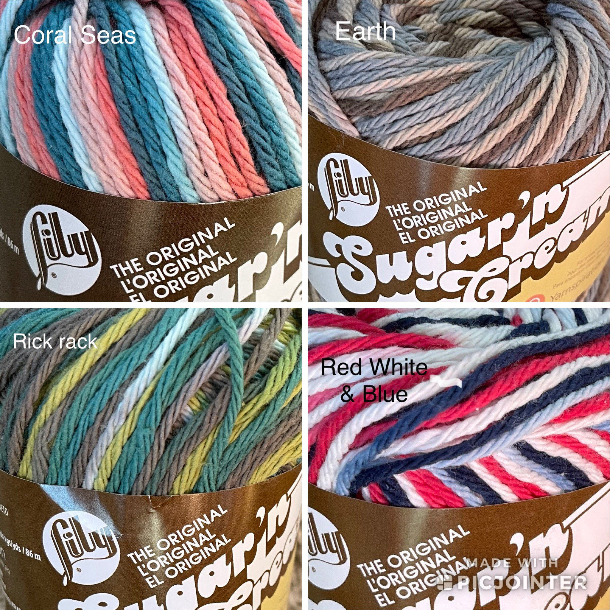 Lily Sugar N Cream 100% Cotton Ombre Variegated Yarn Crochet | Etsy