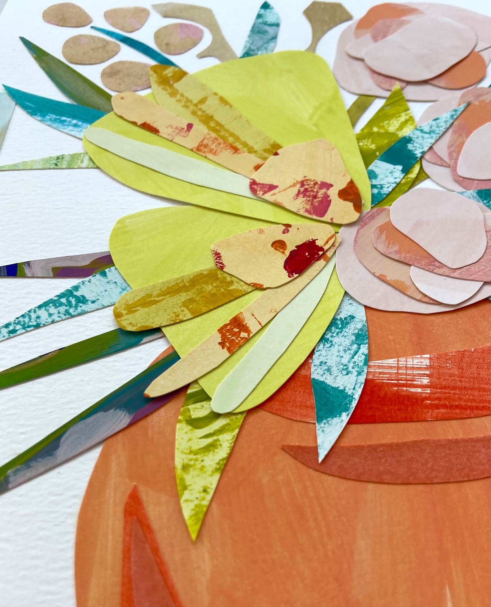 ORIGINAL Collage-handmade Collage Art-abstract Floral Collage Art - Etsy