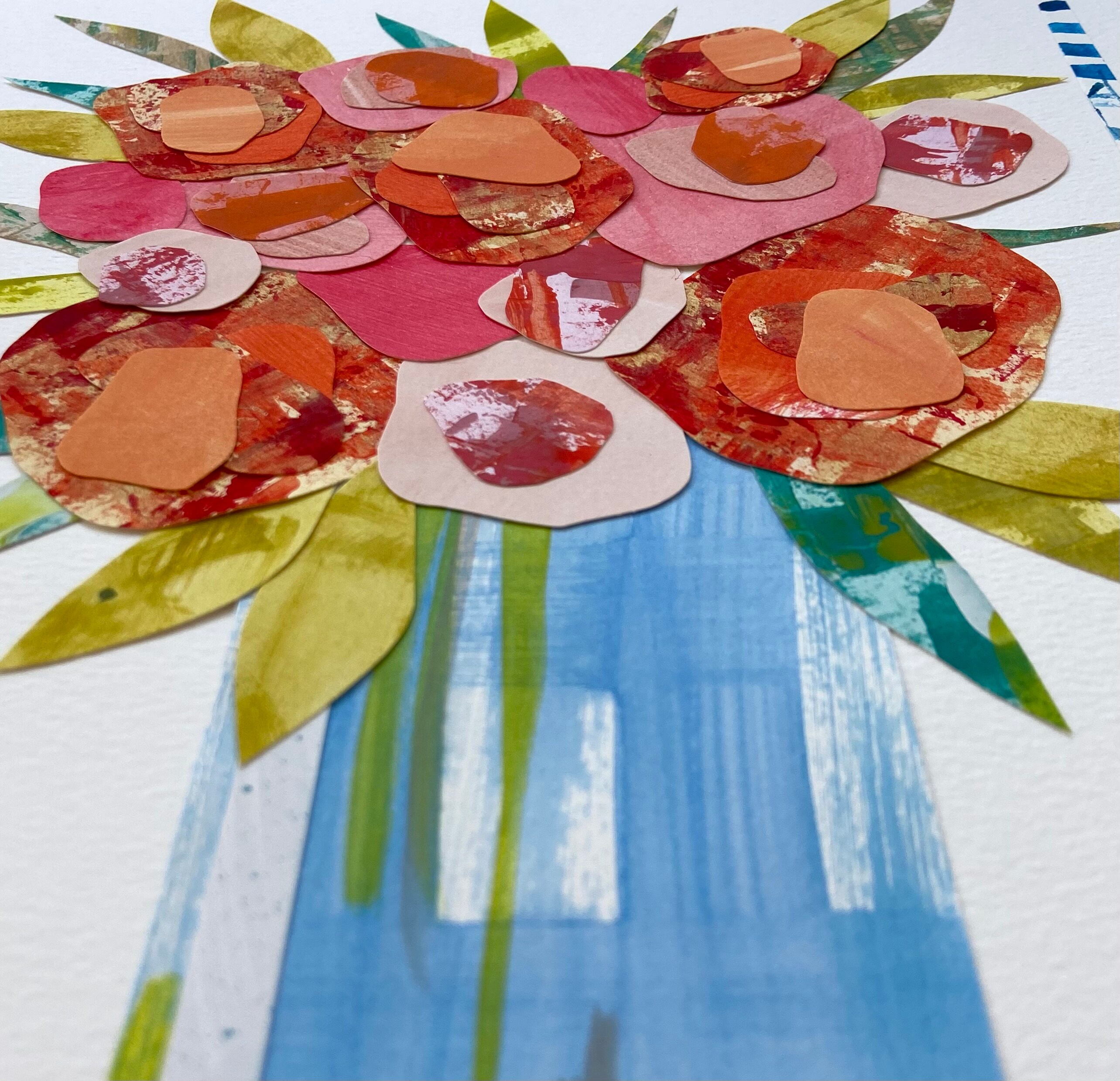 ORIGINAL Collage-handmade Original Artwork Abstract Floral - Etsy