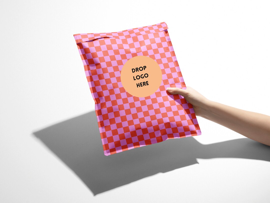 Bubble Mailer Pink Checkered Polymailer Valentines Branded Mailer ...