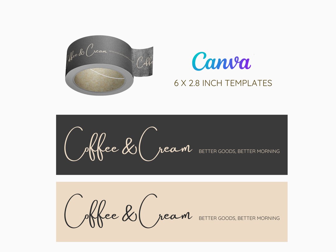 Packaging Tape Logo Custom Kraft Packing Tape Editable Template for ...