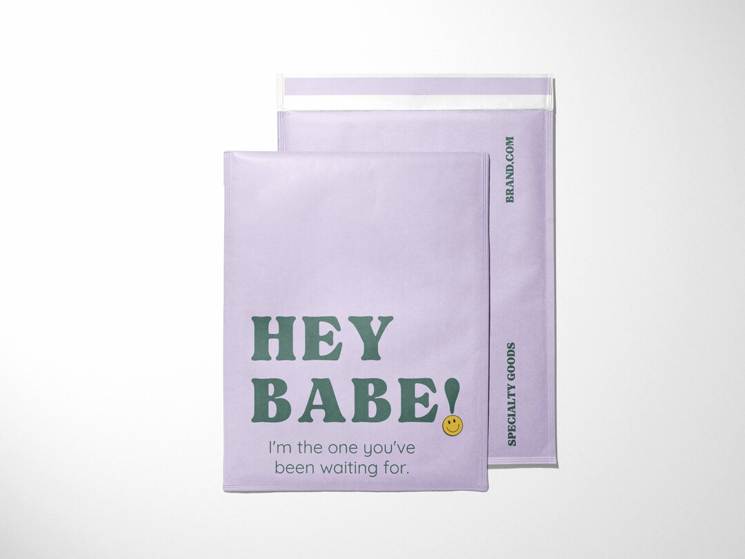 Polymailer Smiley Retro Bubble Mailer Editable Mailer Design Custom ...