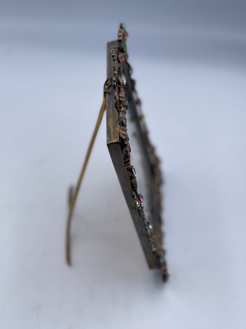 Vintage Jeweled Frame W/ Bows and Colored Stones - Etsy