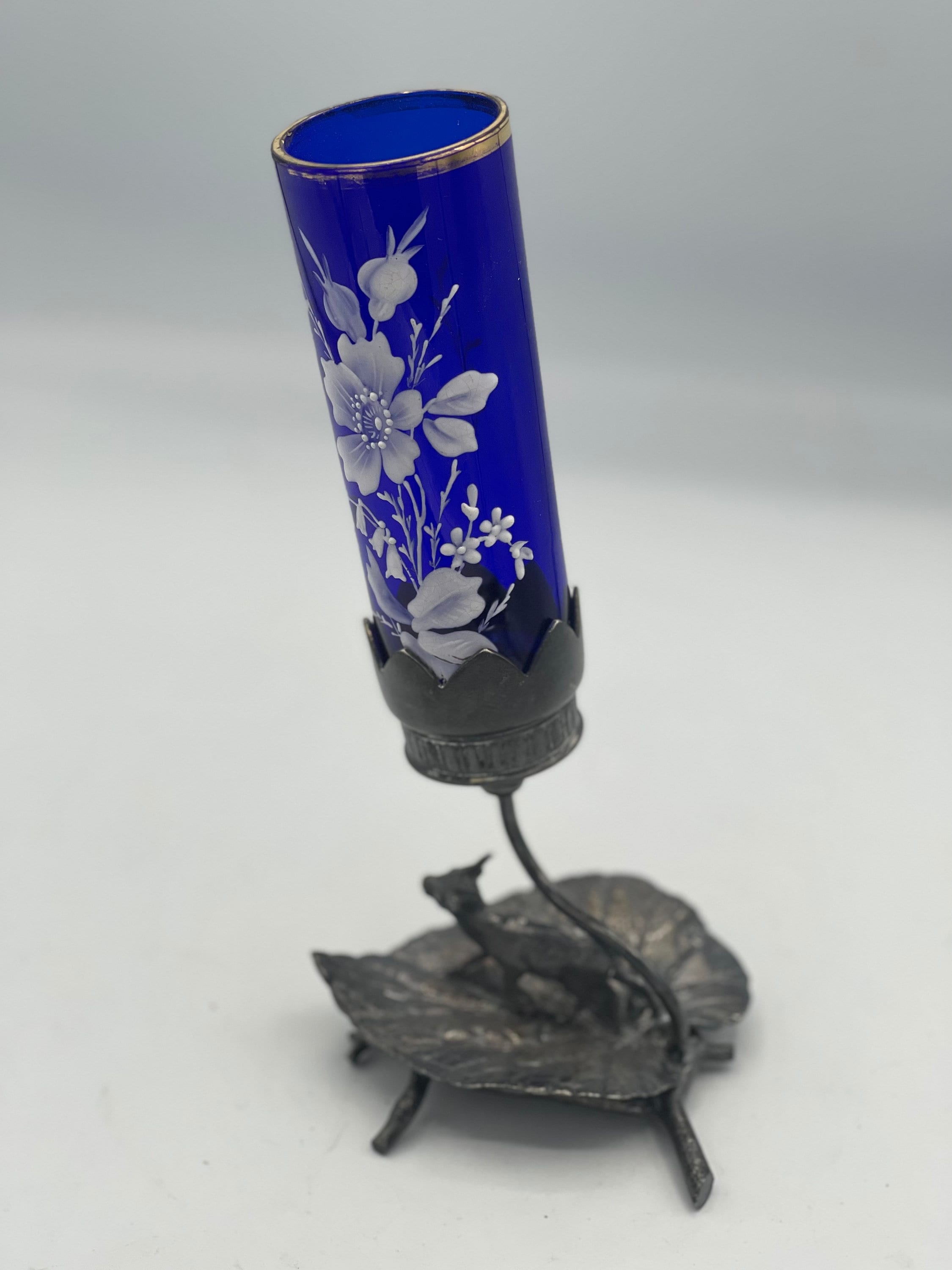 Vintage Bud Vase W/ Goat on Leaf - Etsy