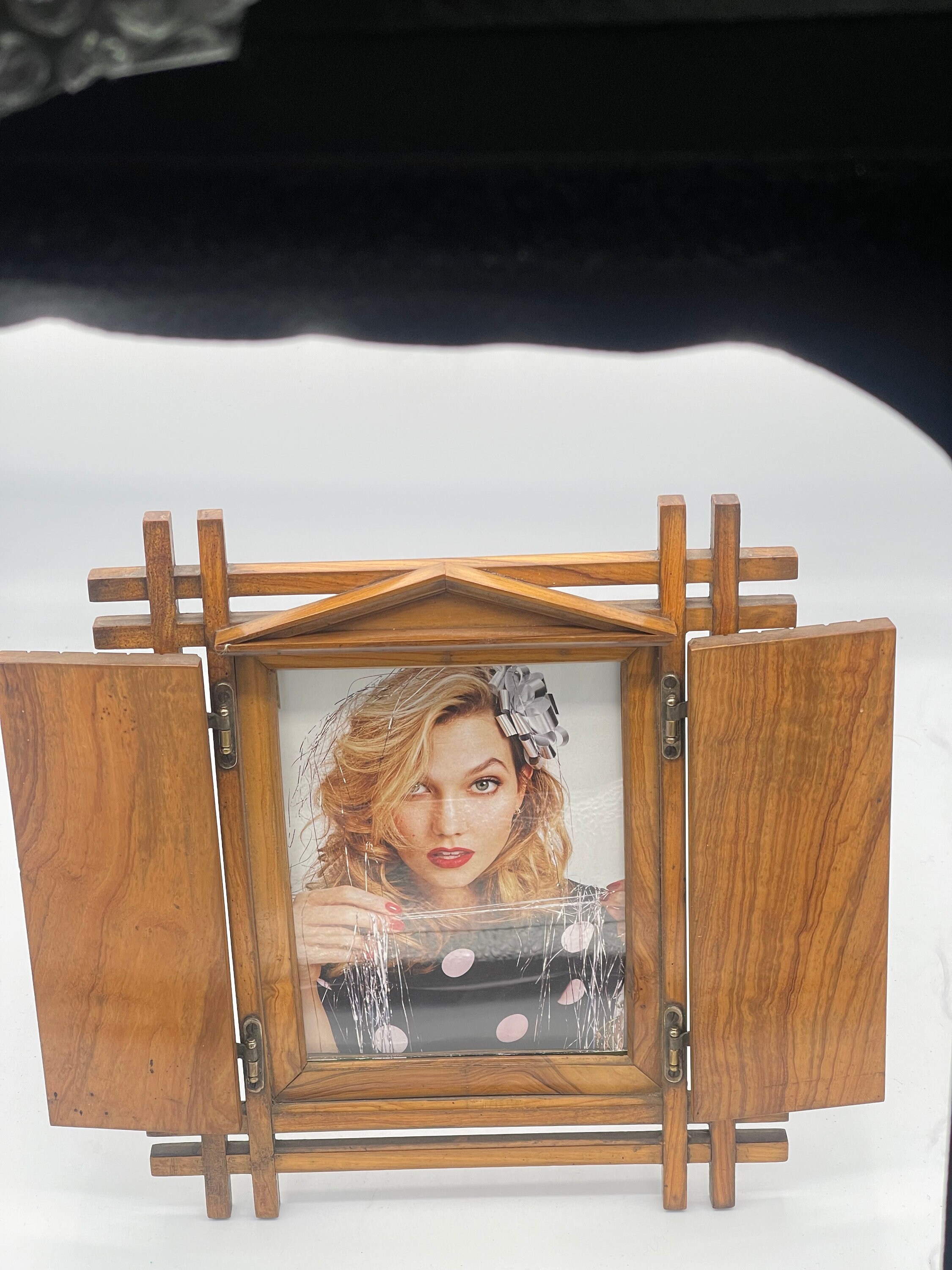 Vintage Wood Door Frame With Metal Stand - Etsy