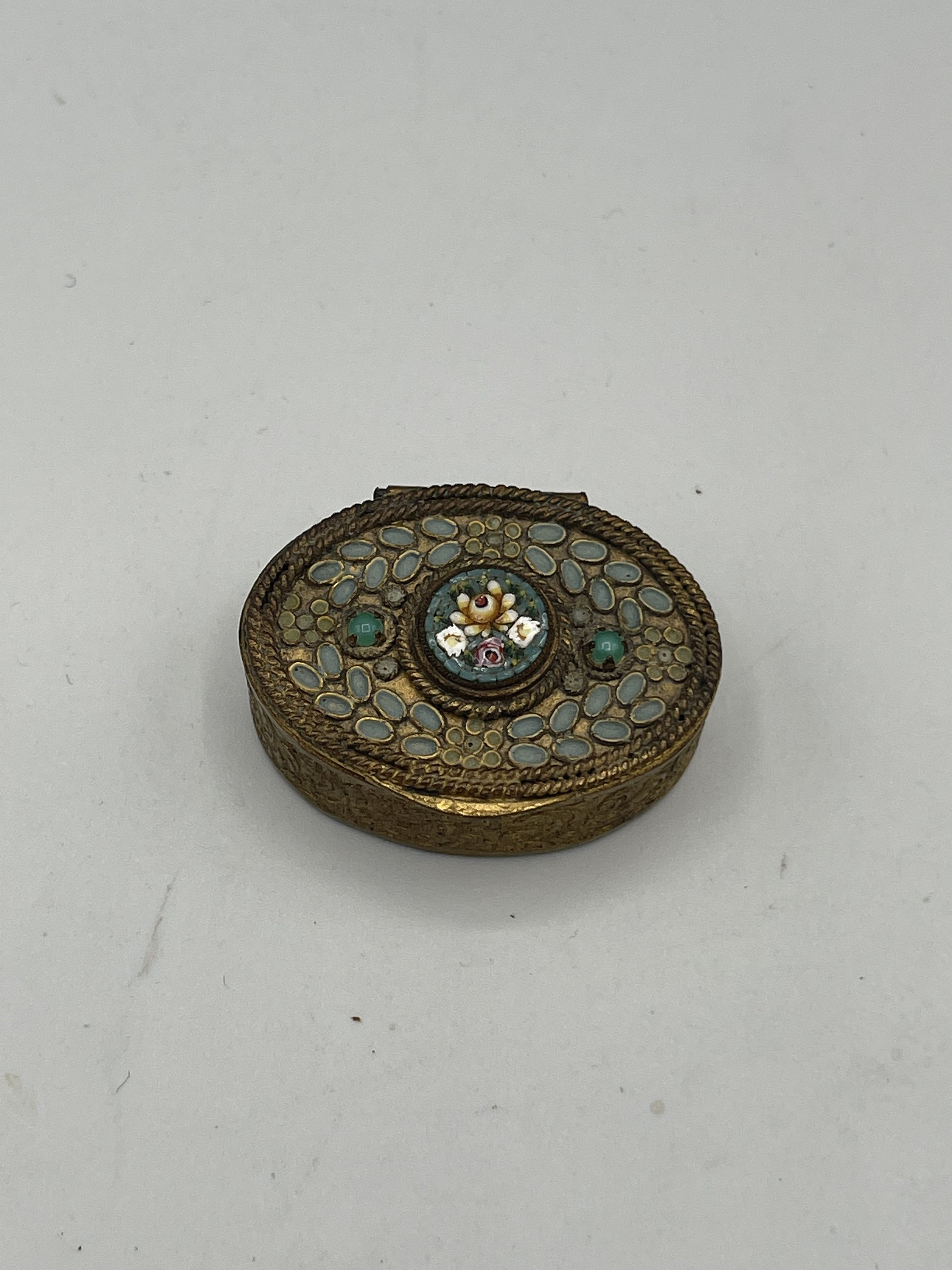 Vintage Compact Ladies Mosaic and Jeweled Top - Etsy