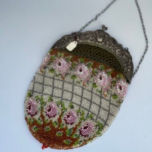 Vintage Ladies Beaded Purse W/ Roses - Etsy